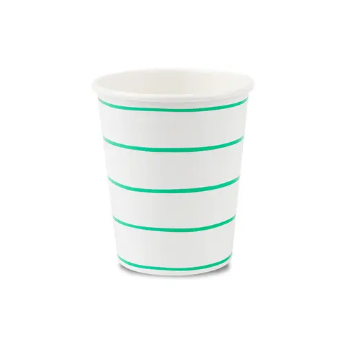 DAYDREAM SOCIETY Frenchie Striped 9 Oz Cups - Clover