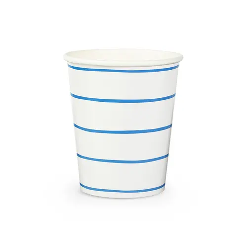 DAYDREAM SOCIETY Frenchie Striped 9 Oz Cups - Cobalt