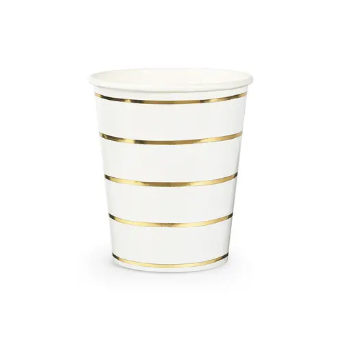 DAYDREAM SOCIETY Frenchie Striped 9 Oz Cups - Gold