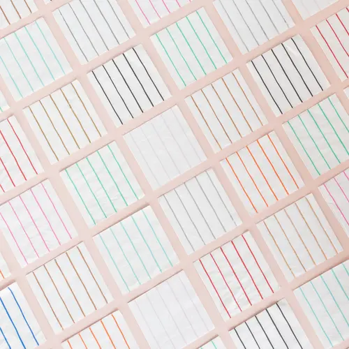 DAYDREAM SOCIETY Frenchie Striped Petite Napkins - Aqua