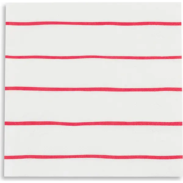 DAYDREAM SOCIETY Frenchie Striped Petite Napkins - Candy Apple