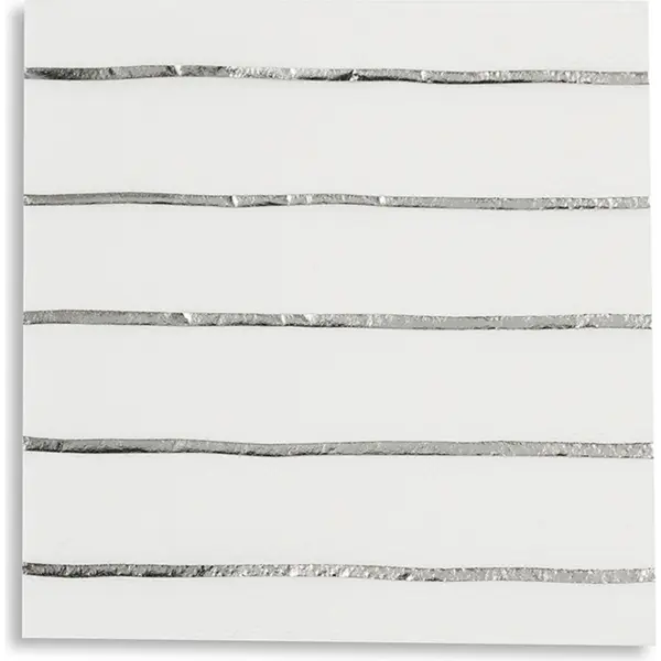 DAYDREAM SOCIETY Frenchie Striped Petite Napkins - Silver
