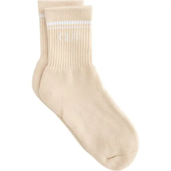 CHARLIE LOU BABY® Cushioned Half Crew Socks - Beige