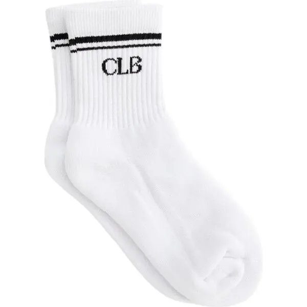 CHARLIE LOU BABY® Cushioned Half Crew Socks - White