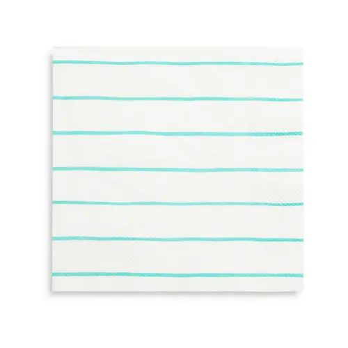 DAYDREAM SOCIETY Frenchie Striped Large Napkins - Aqua
