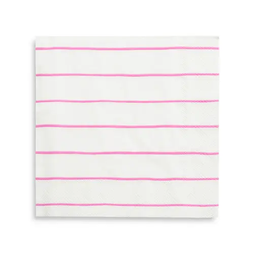 DAYDREAM SOCIETY Frenchie Striped Large Napkins - Cerise