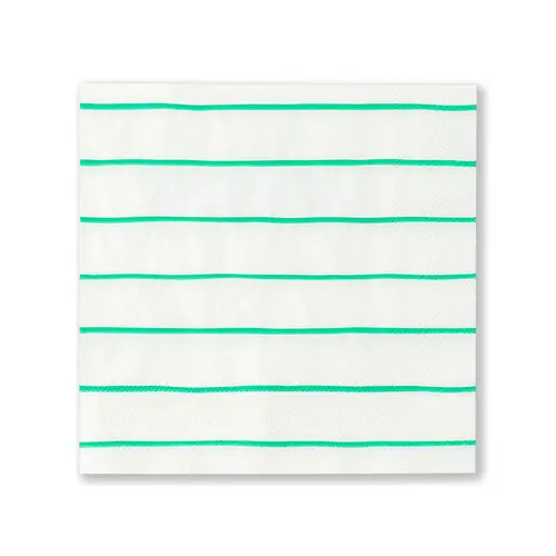 DAYDREAM SOCIETY Frenchie Striped Large Napkins - Clover