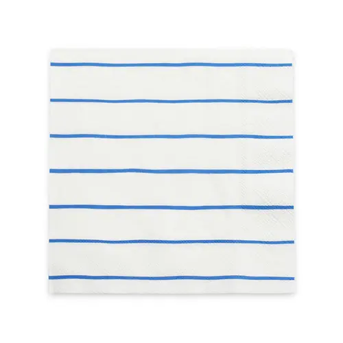DAYDREAM SOCIETY Frenchie Striped Large Napkins - Cobalt