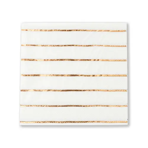 DAYDREAM SOCIETY Frenchie Striped Large Napkins - Rose Gold