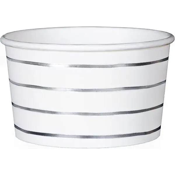 DAYDREAM SOCIETY Frenchie Striped Treat Cups - Silver