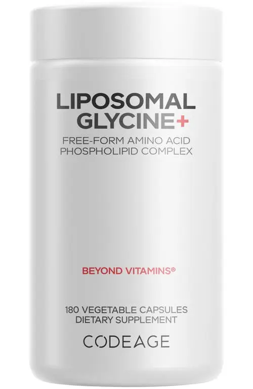CODEAGE Liposomal Glycine+ Supplement, Free-form Amino Acid L-glycine 1500mg - White