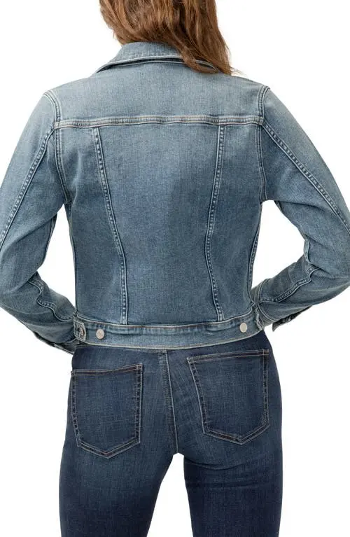 SILVER JEANS CO. Fitted Denim Trucker Jacket