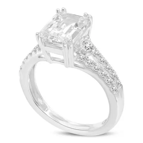 LUVMYJEWELRY Lab Grown Diamond Engagement Ring - 14k White Gold