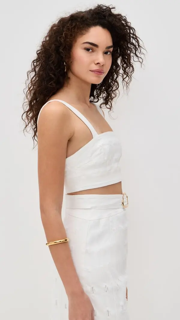 AMUR Gabi Textured Twill Top
