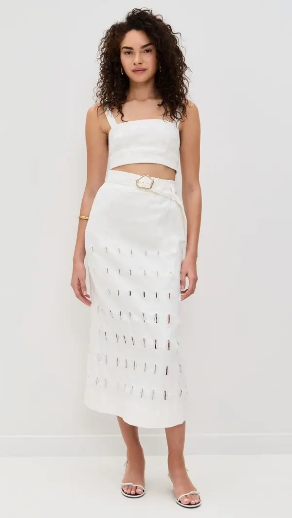 AMUR Gabi Textured Twill Top