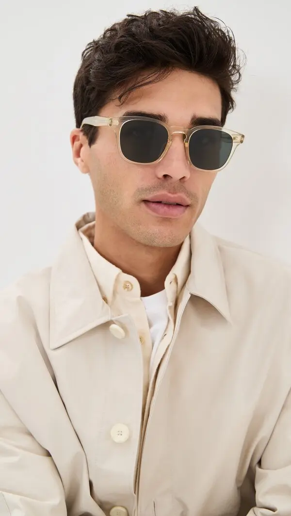 Garrett Leight Ace Ii Rectangle Sunglasses