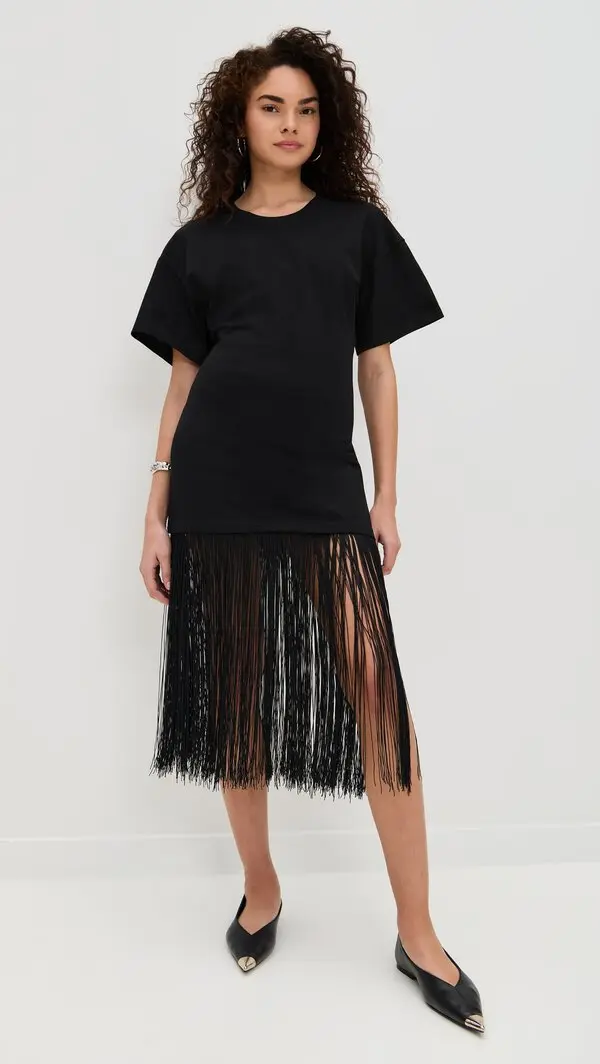 Pixie Market Fringe Jersey Dress