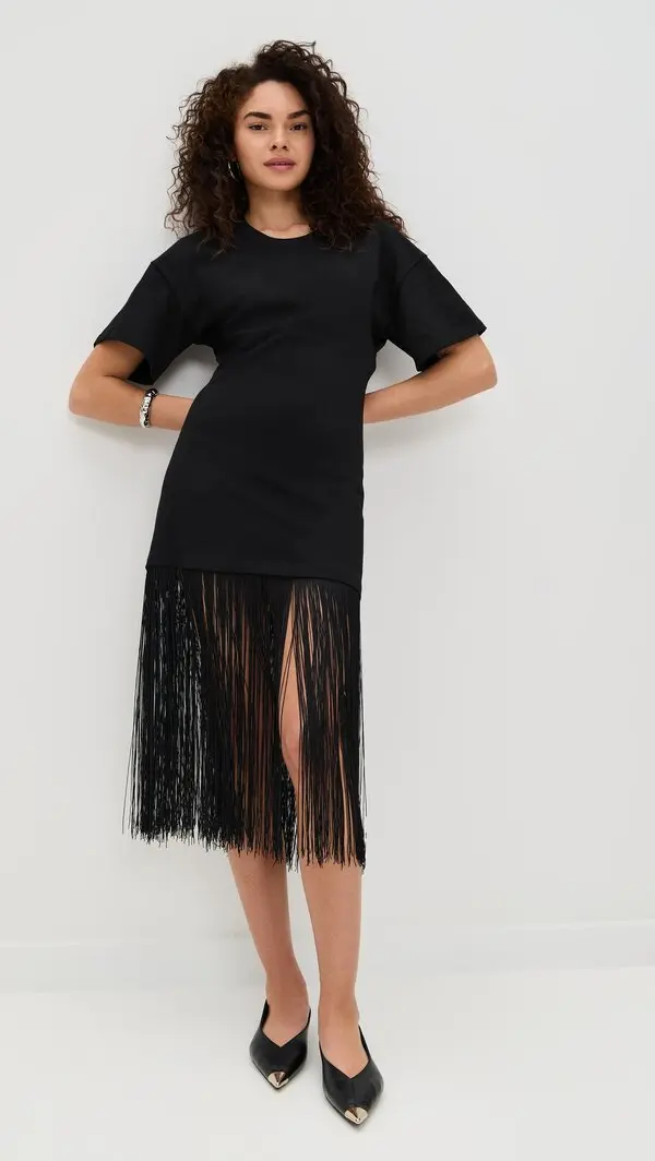 Pixie Market Fringe Jersey Dress