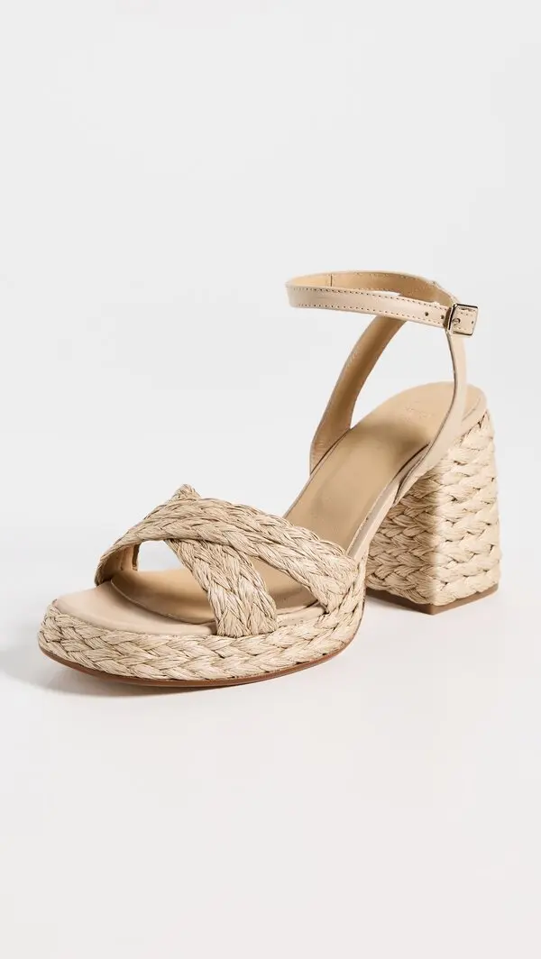 CastaÑer Valeriette Heeled Sandals - Natural