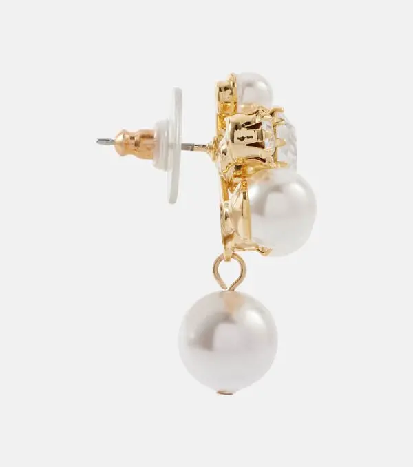 JENNIFER BEHR Bristol Crystal And Faux Pearl Earrings - Gold