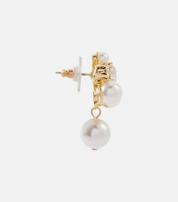 JENNIFER BEHR Bristol Crystal And Faux Pearl Earrings - Gold