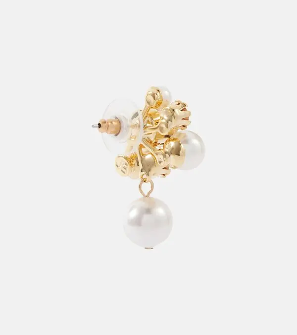 JENNIFER BEHR Bristol Crystal And Faux Pearl Earrings - Gold