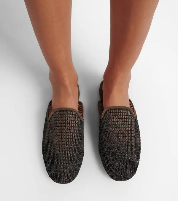 Brunello Cucinelli Monili Mules
