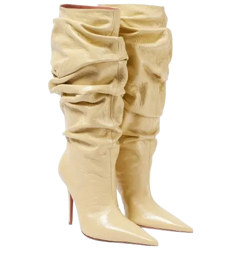 Amina Muaddi Anok 105 Leather Over-the-knee Boots