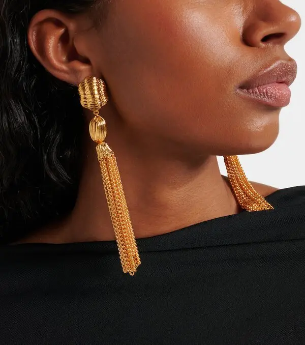 JENNIFER BEHR Plated Arthella Drop Earrings