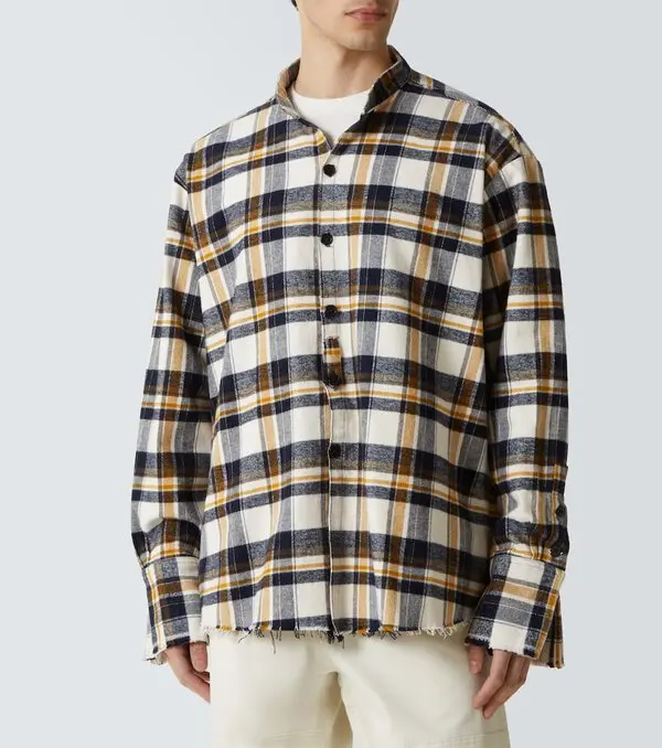 GREG LAUREN Plaid Cotton Shirt