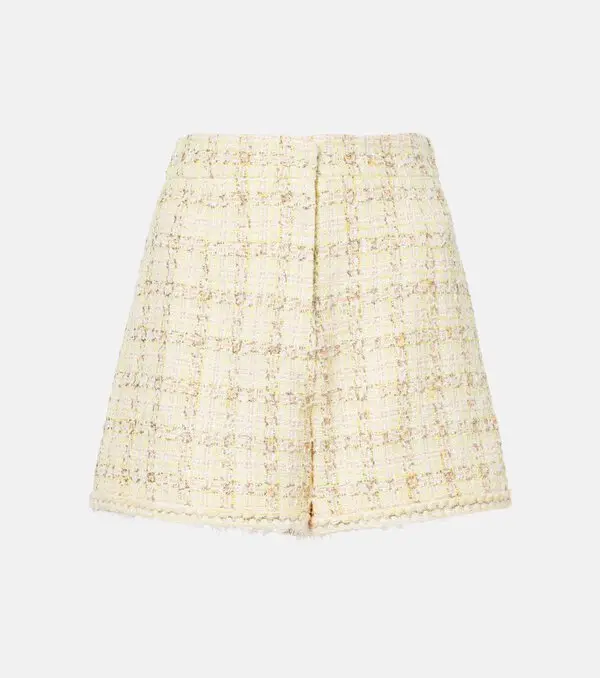 Giambattista Valli Checked Cotton-blend Shorts - Multicoloured