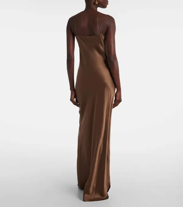 NILI LOTAN Silk Charmeuse Cami Slip Dress