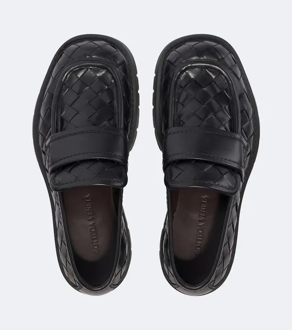 Bottega Veneta Haddock Intrecciato Leather Loafers