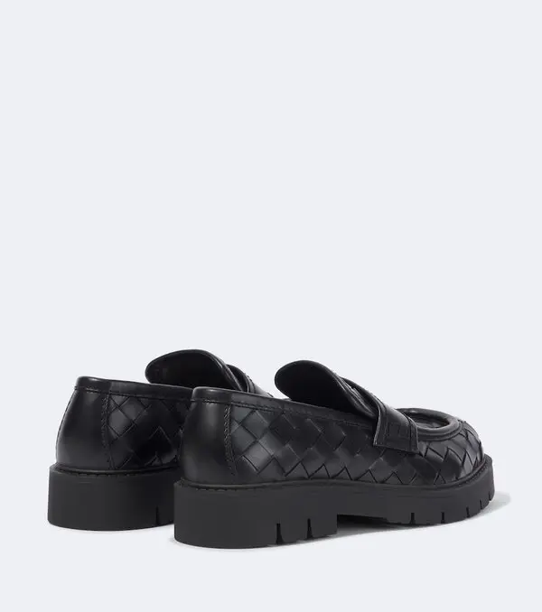 Bottega Veneta Haddock Intrecciato Leather Loafers