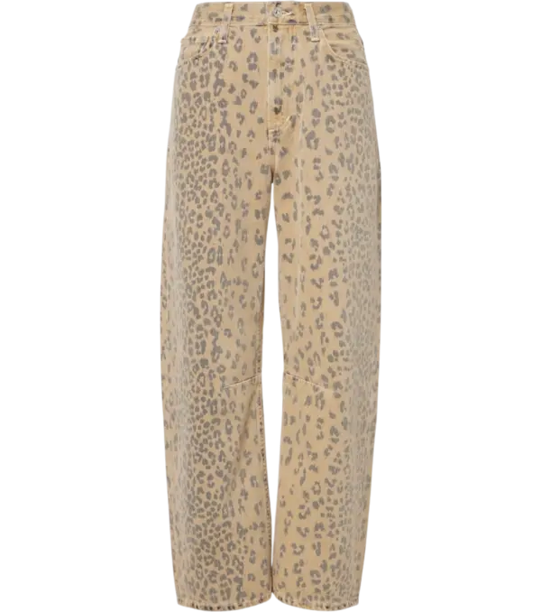Citizens Of Humanity Miro Printed Barrel-leg Jeans - Beige