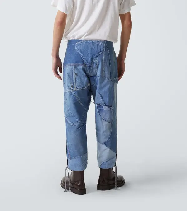 GREG LAUREN Patchwork Straight Jeans