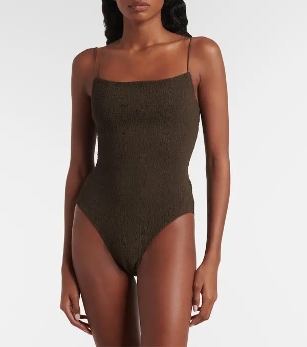 TOTEME Shirred Jersey Swimsuit