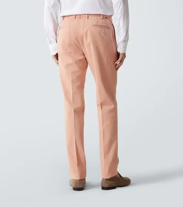 SLOWEAR Cotton Slim-fit Pants - Orange