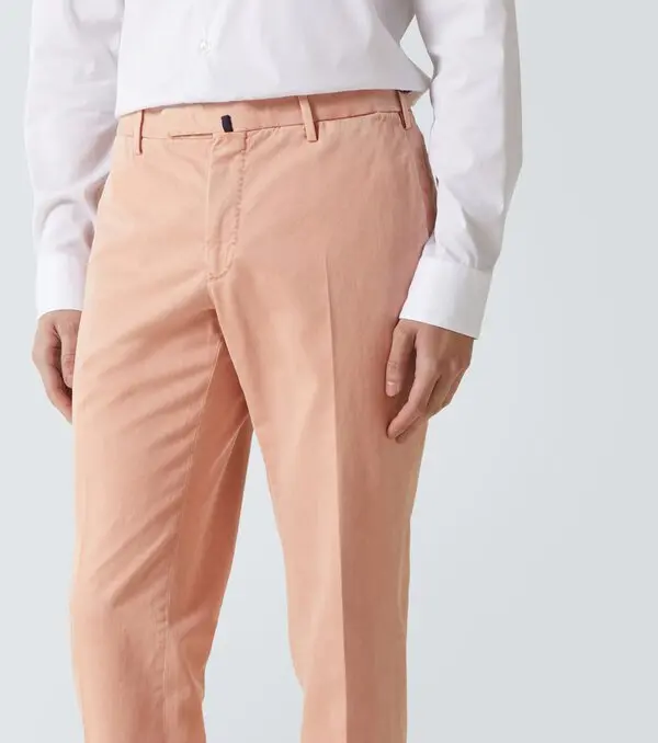 SLOWEAR Cotton Slim-fit Pants - Orange