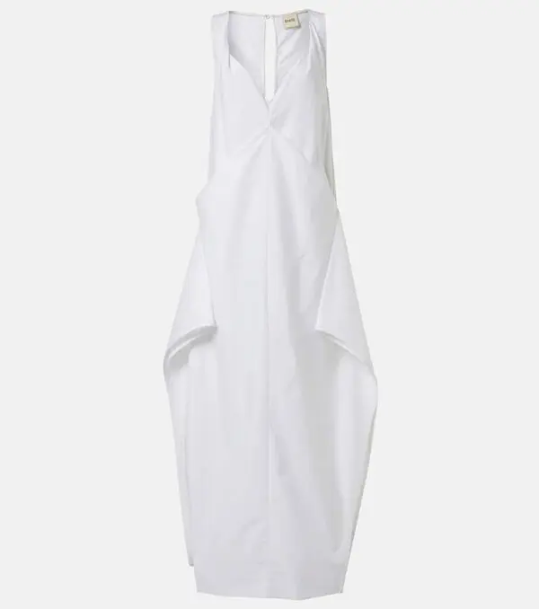 Khaite Kenith Cotton Maxi Dress - White