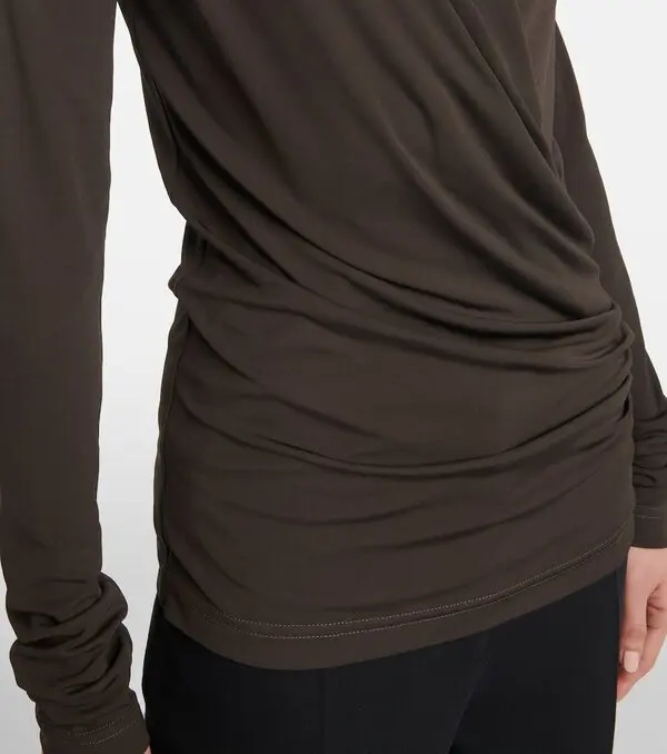 TOTEME Draped Jersey Top - Grey