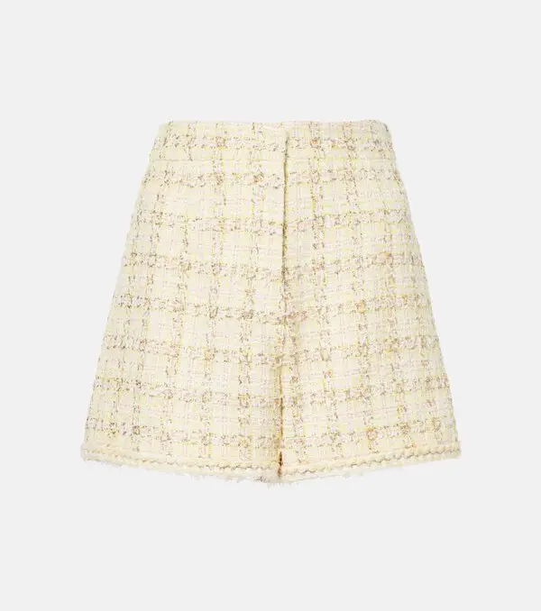 Giambattista Valli Checked Cotton-blend Shorts
