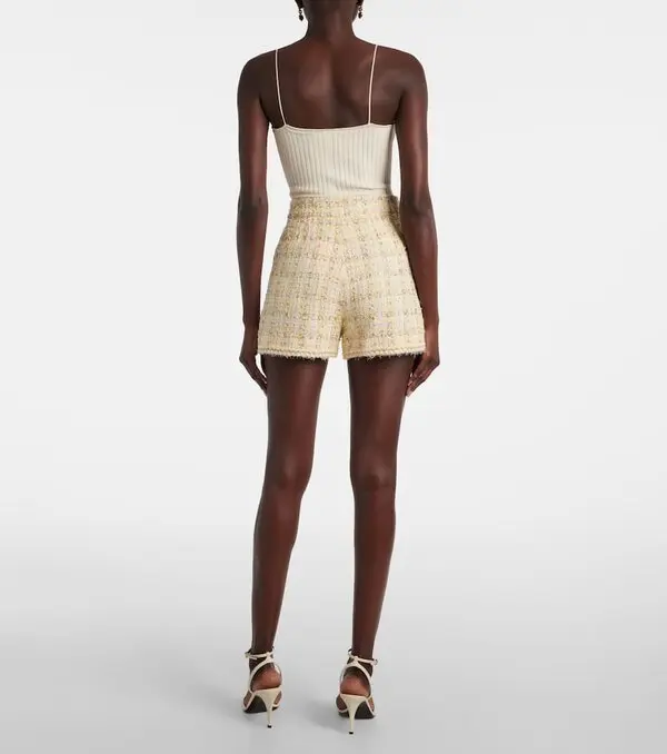 Giambattista Valli Checked Cotton-blend Shorts