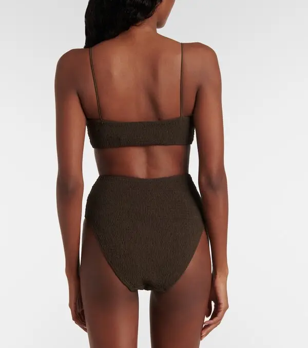 TOTEME Shirred Bikini Bottoms - Brown