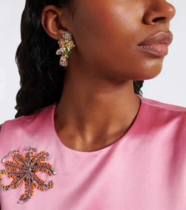 JENNIFER BEHR Bouquet -plated Drop Earrings - Multicoloured