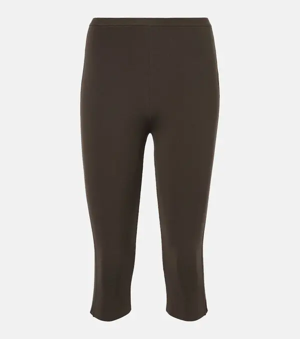 TOTEME Jersey Capri Pants - Brown