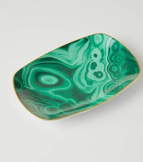 L'Objet Malachite Small Decorative Tray