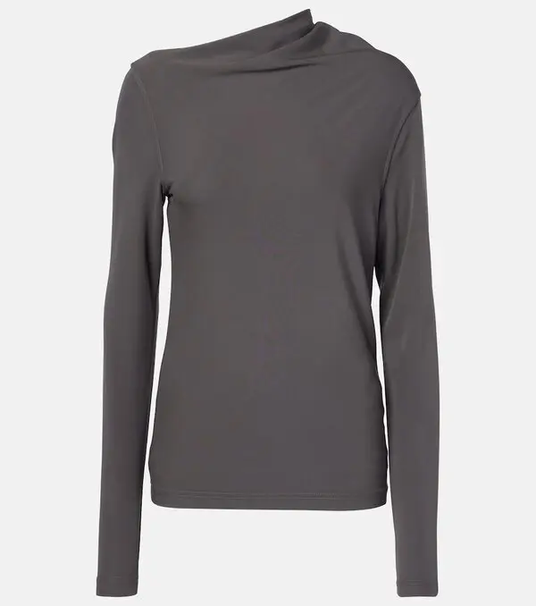 TOTEME Draped Jersey Top - Grey