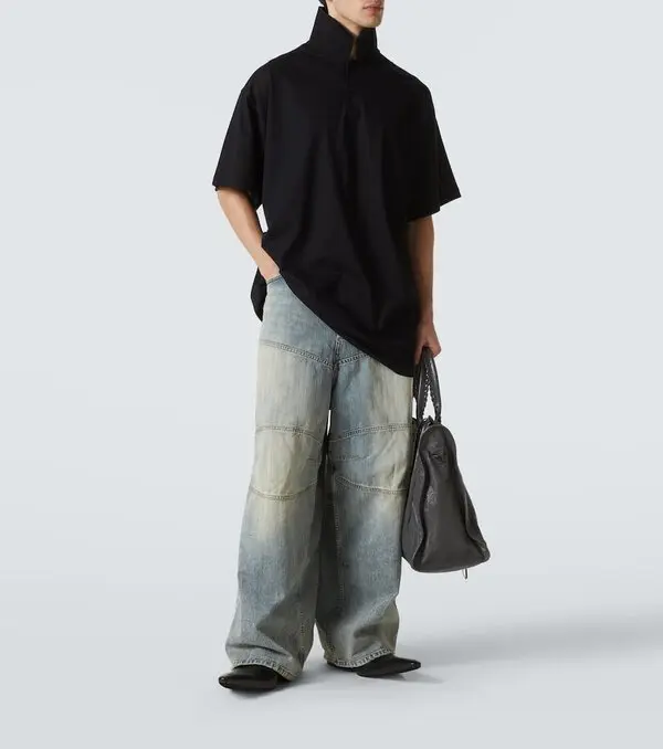 Balenciaga Bb Garderobe Cotton Piqué Polo Shirt