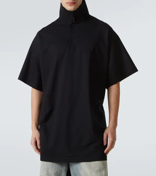 Balenciaga Bb Garderobe Cotton Piqué Polo Shirt